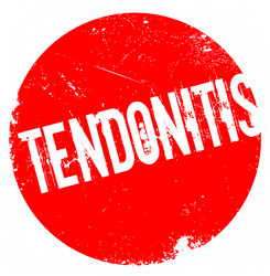 Tendonitis rubber stamp Royalty Free Vector Image