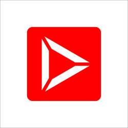 Triangle play icon Royalty Free Vector Image - VectorStock