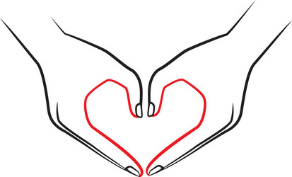 Two Hands Making A Heart Drawing