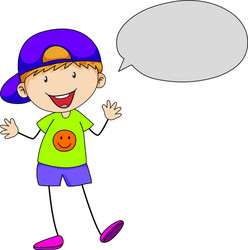 Boys kid characters talking cartoon Royalty Free Vector