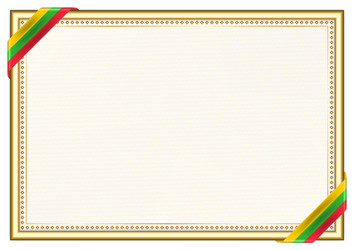 Horizontal frame and border with myanmar flag Vector Image