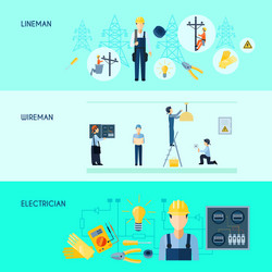 Electric appliances and power generation banners Vector Image
