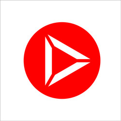 Triangle play icon Royalty Free Vector Image - VectorStock