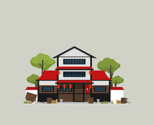 Japan country design template in flat design Vector Image