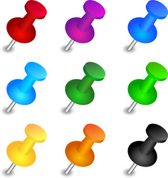 Red push pin Royalty Free Vector Image - VectorStock