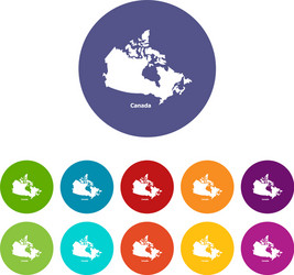 Canada map icon simple style Royalty Free Vector Image