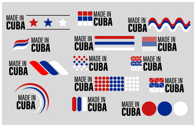 Made in cuba graphic and label Royalty Free Vector Image