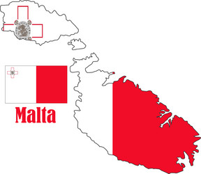 Malta Country in World Map Vector Images (over 300)