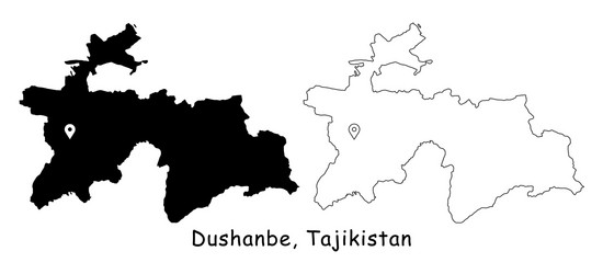 Capital Of Tajikistan Map
