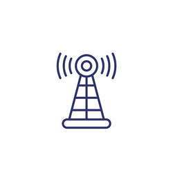 5g antenna icon on white Royalty Free Vector Image