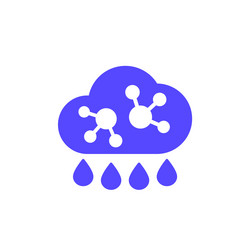 Plant dying under acid rain global ecological Vector Image