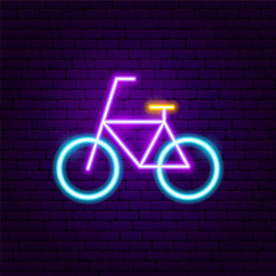 Cycling neon label Royalty Free Vector Image - VectorStock