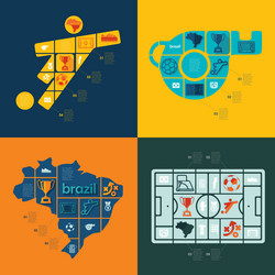 Football soccer match lineups infographic Vector Image