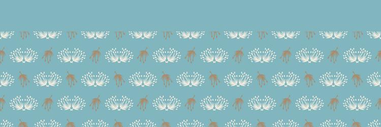 Gender neutral floral seamless border Royalty Free Vector