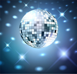 Silver disco ball letters Royalty Free Vector Image