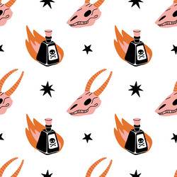 Witch magic seamless pattern Royalty Free Vector Image