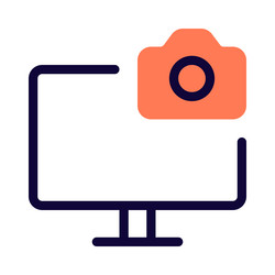 Integrated camera on a computer monitor Royalty Free Vector