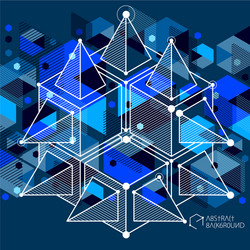 Mechanical scheme dark blue engineering drawing Vector Image