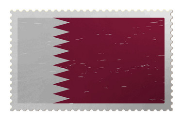 Qatar postage mark national flag postage stamp Vector Image