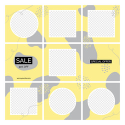 Instagram seamless posts templates Royalty Free Vector Image