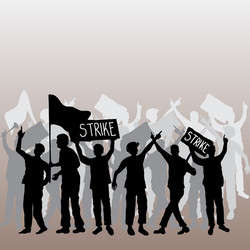 Group of workers silhouettes Royalty Free Vector Image