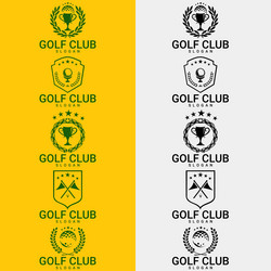 Golf club logos labels and emblems suitable Vector Image