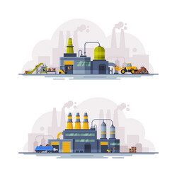 Waste management or garbage processing Royalty Free Vector