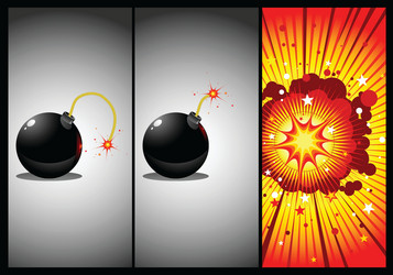 Cartoon evil bomb Royalty Free Vector Image - VectorStock