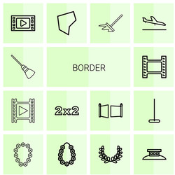 5 border icons Royalty Free Vector Image - VectorStock