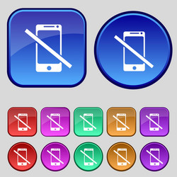 Do not call smartphone signs icon support symbol Vector Image