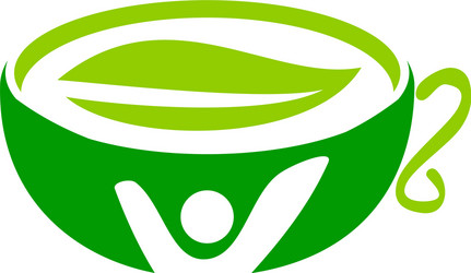 Health tea logo design template Royalty Free Vector Image