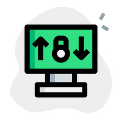 Ransomware hacking the desktop system encryption Vector Image