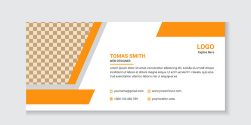 Modern and minimal email signatures template Vector Image