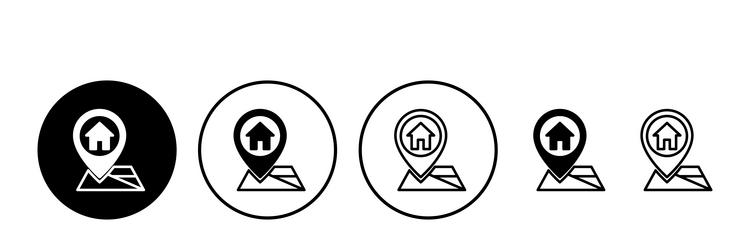 Address icon location symbol pin Royalty Free Vector Image
