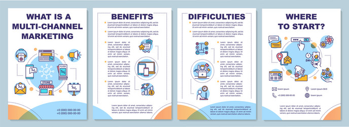 Political system metaphor brochure template Vector Image