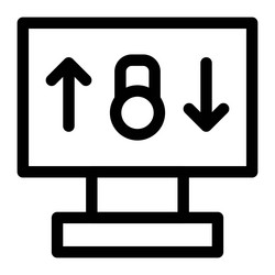 Ransomware hacking the desktop system encryption Vector Image