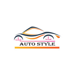 Solar power car logo design abstract Royalty Free Vector