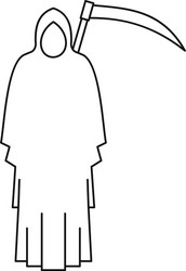 Death icon outline style Royalty Free Vector Image