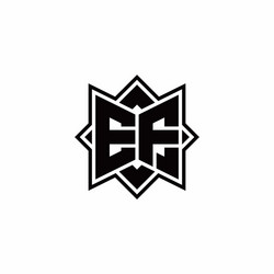 Ef monogram logo with diamond shape and triangle Vector Image