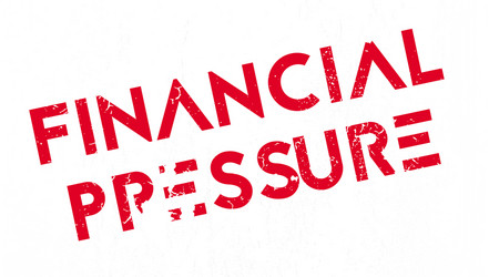 Financial pressure rubber stamp Royalty Free Vector Image