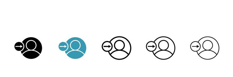 Login icon set account member access symbol Vector Image