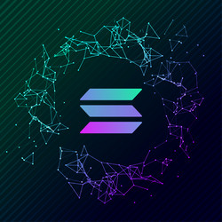 Solana logo coin icon isolated Royalty Free Vector Image