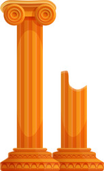 Greek column icon cartoon style Royalty Free Vector Image