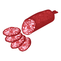 Cartoon salami Royalty Free Vector Image - VectorStock