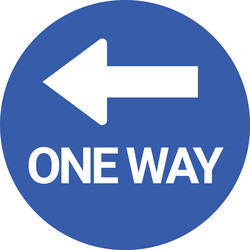 One way road sign traffic direction arrow Vector Image