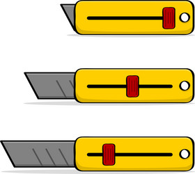 Cutter office knife on white realistic Royalty Free Vector