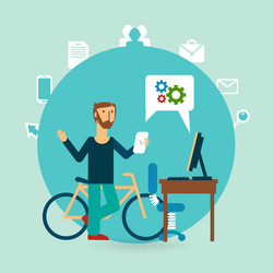 Thinking Worker Vector Images (over 11,000)