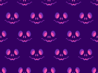 Halloween scary face with glowing eyes in pixel Vector Image