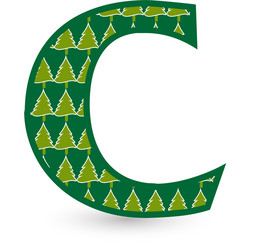 Christmas Font Letter C Vector Images (over 110)