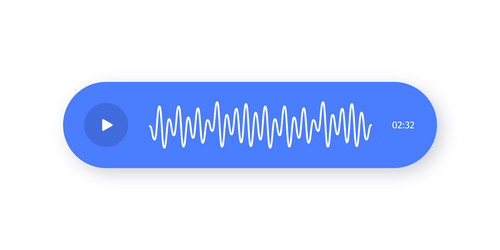 Voice messaging with sound wave and chat Vector Image